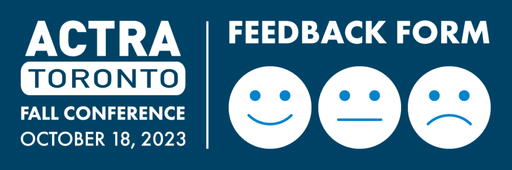 Conference Evaluation Form - ACTRA Toronto
