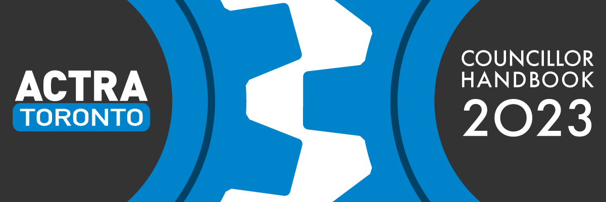 Councillor Handbook Signature of Completion - ACTRA Toronto